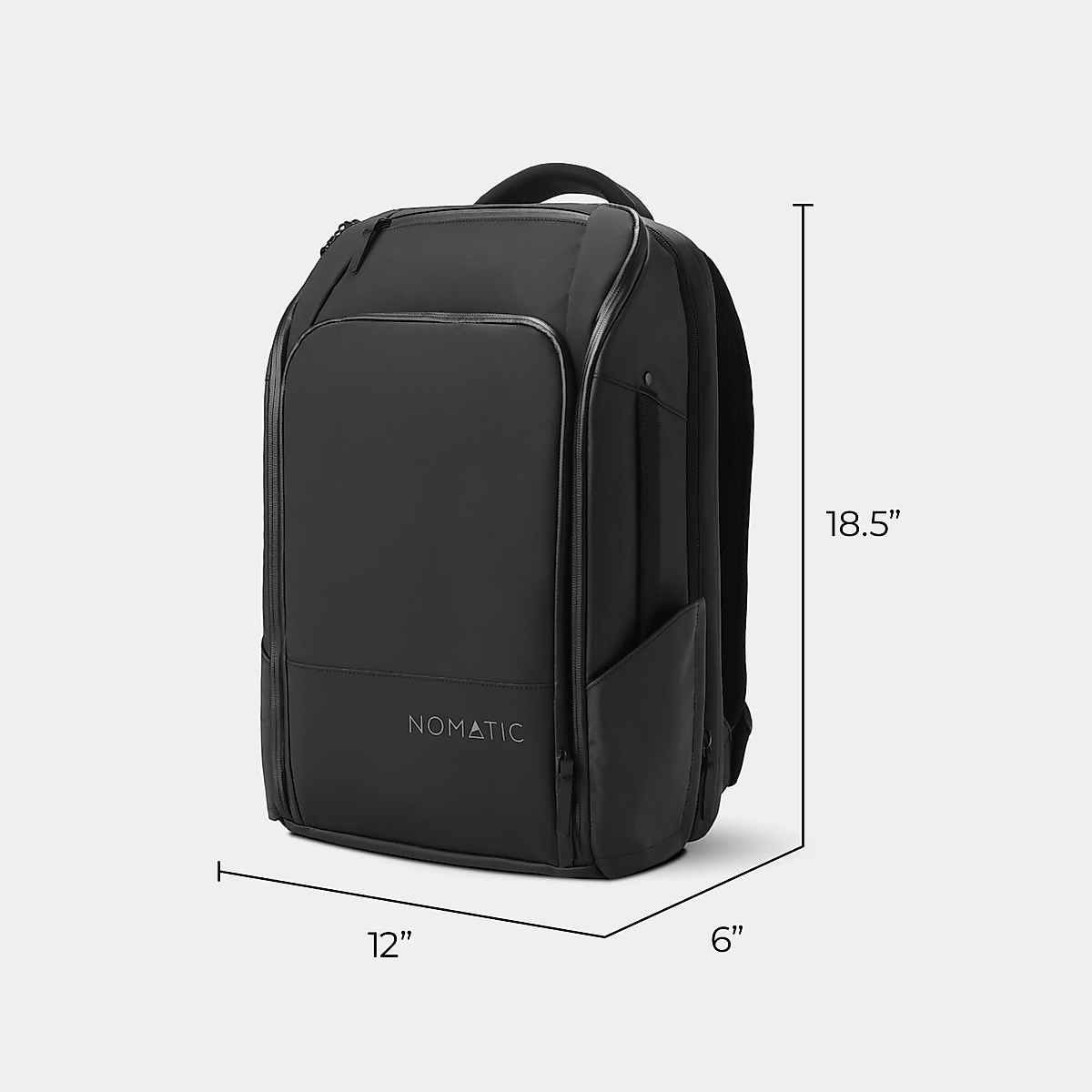 NOMATIC Travel Pack- Black Water Resistant Anti-Theft 30L Flight Approved Carry on Laptop Bag Computer Backpack