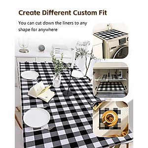 Shelf Liner for Kitchen Cabinets Non-Adhesive Drawer Liner Non-Slip Cabinet Liners Washable Thickened Mats for Cupboard, Tool Box, Shelves, Dorm Drawers, Pantry, 11.8In x 10FT, Black