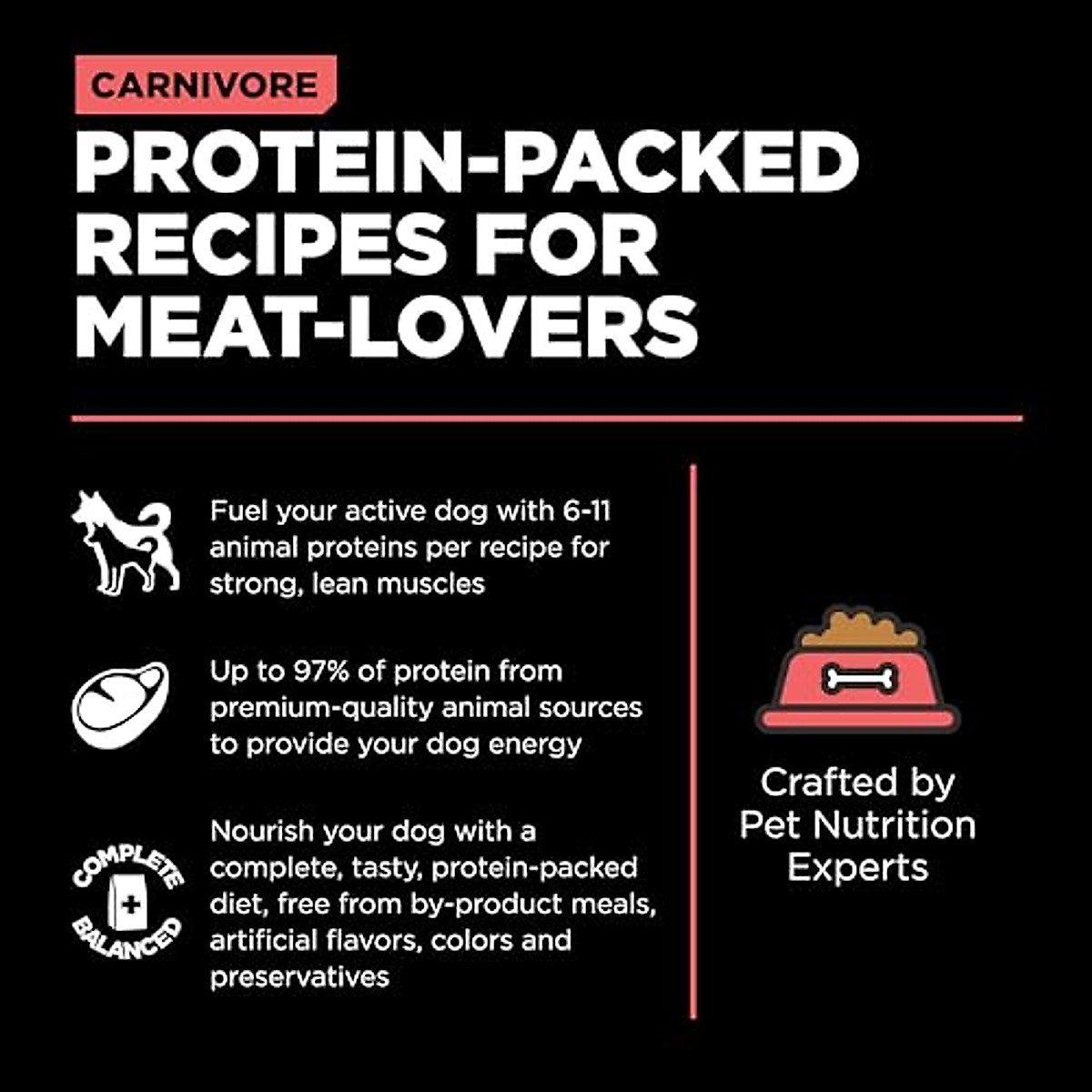 Go! Solutions Carnivore Grain Free Dog Food, 3.5 lb – Salmon + Cod Recipe – Protein Rich Dry Dog Food – Complete + Balanced Nutrition for All Life Stages