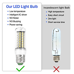 Yooank Refrigerator Light Bulb LED Lamp 7006999 Replacement for Sub-Zero Fridges and Freezers Parts 4380000, BI-Series, 700 Series and IC-27 | Blue LED Lamp (White Light) - 2 Pack