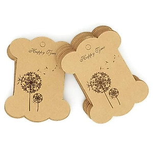 JSM 36 x Wrapping Cards Yarn Cards for Ribbons, Craft DIY Sewing Storage(Natural Brown Paper, 4 x 3 inch)