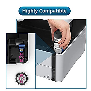 Finkbst Compatible Ink Bottle Replacement for 532 T532 EcoTank Ink Used for ET-M1100 ET-M1120 ET-M1170 ET-M2170 ET-M3170 ET-M3180 ET M1100 M1120 M1170 M2170 M3170 M3180(2 Black)