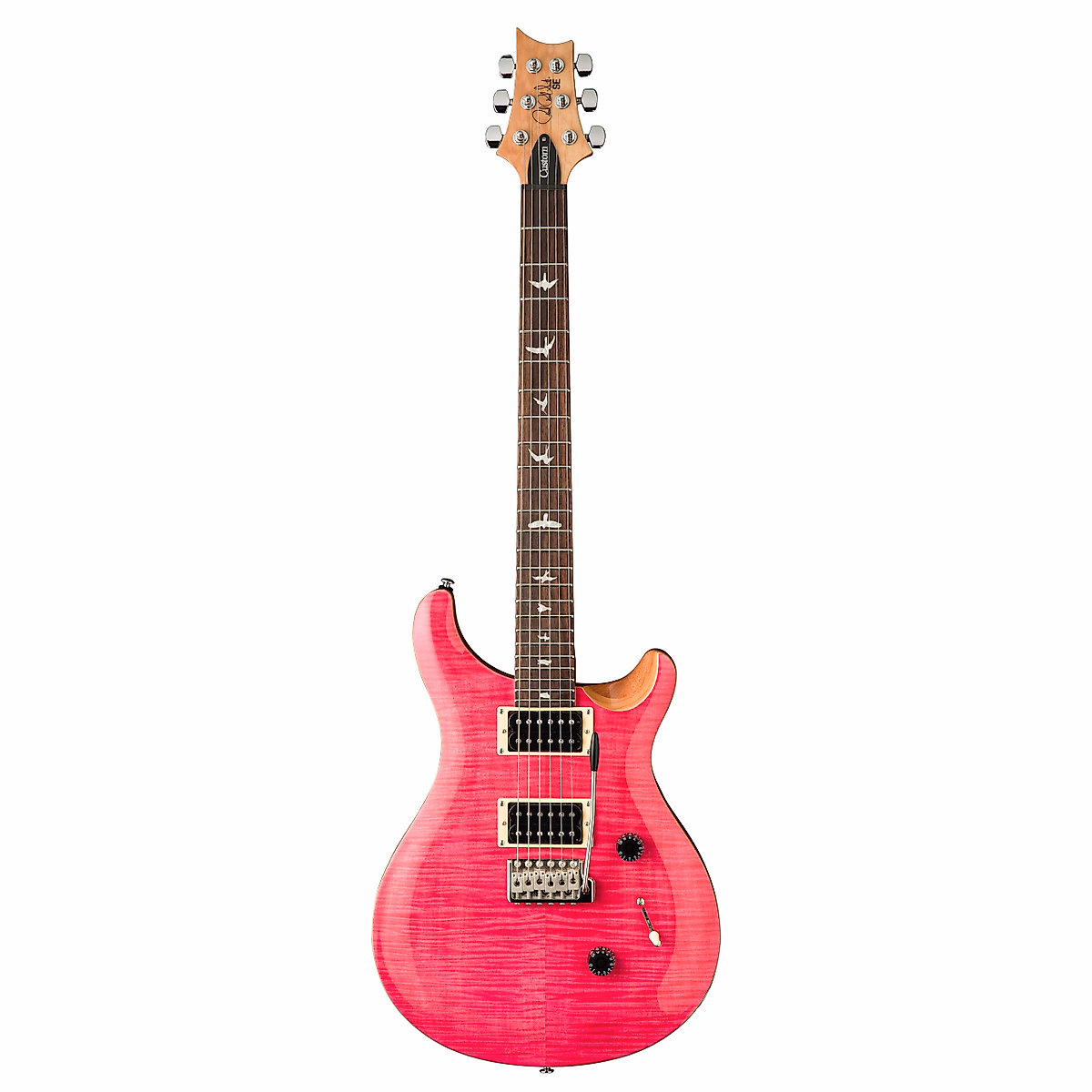 PRS Guitars 6 String SE Custom 24, Bonnie Pink with Gigbag, Right, (107993:BQ)