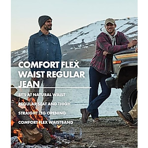 Wrangler Authentics Men's Regular Fit Comfort Flex Waist Jean, Black, 38W x 29L