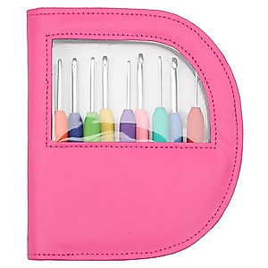 Knit Pro Crochet Needle Kit 09 Units - Waves - 30922 - Knitpro, Pink, 3.5 to 6.00, Single Waves (KP30922)