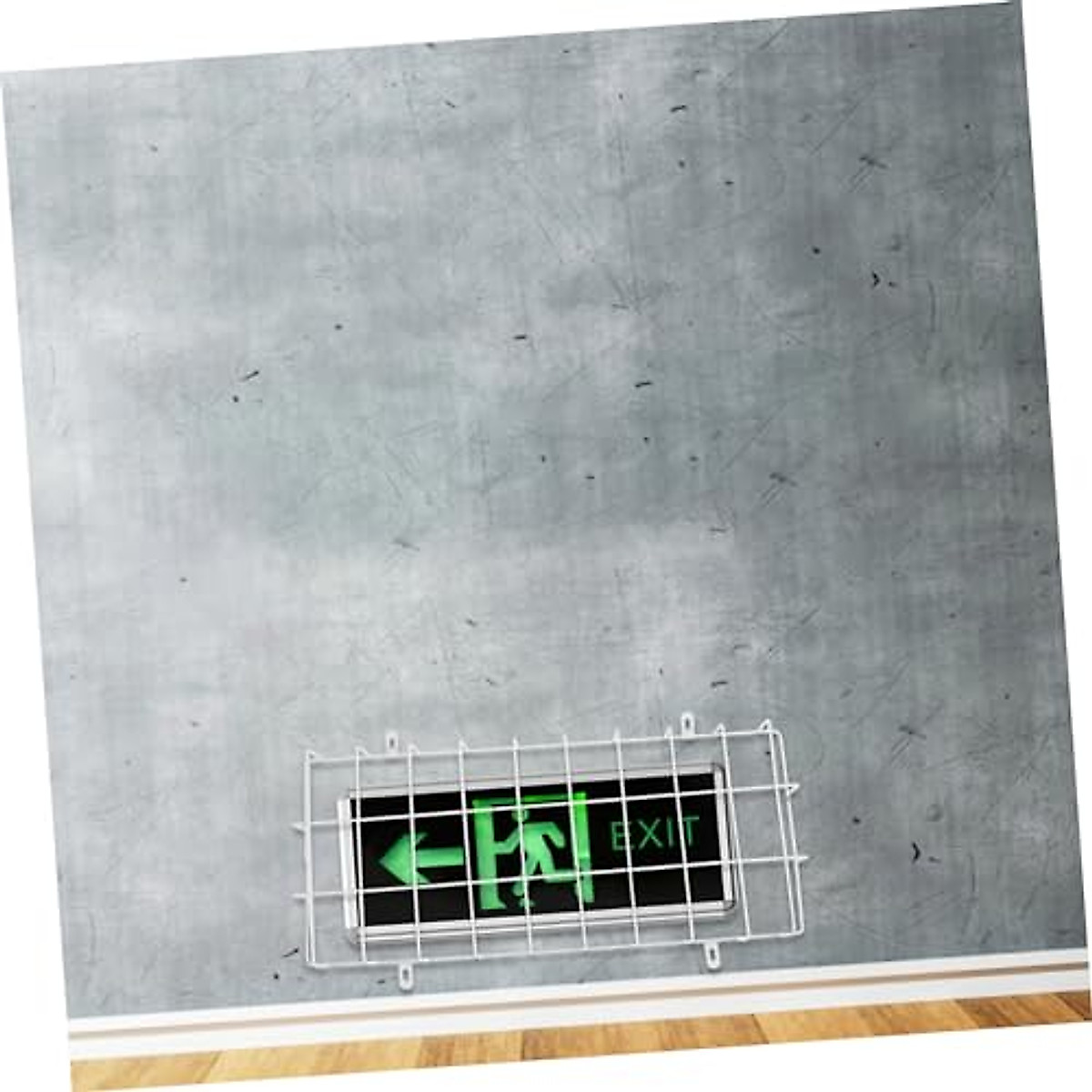 KONTONTY Iron Cover for Emergency Light Exit Sign Protective Cover Emergency Light Wire Guard White Emergency Light Wire Cover