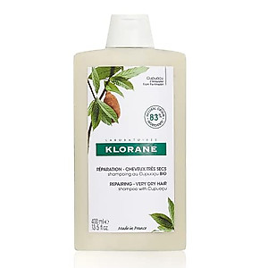 Klorane Shampoo with Organic Cupuaçu Butter, Nourishing & Repairing for Very Dry Damaged Hair, SLS/SLES-Free, Biodegradable, 13.5 fl. oz.