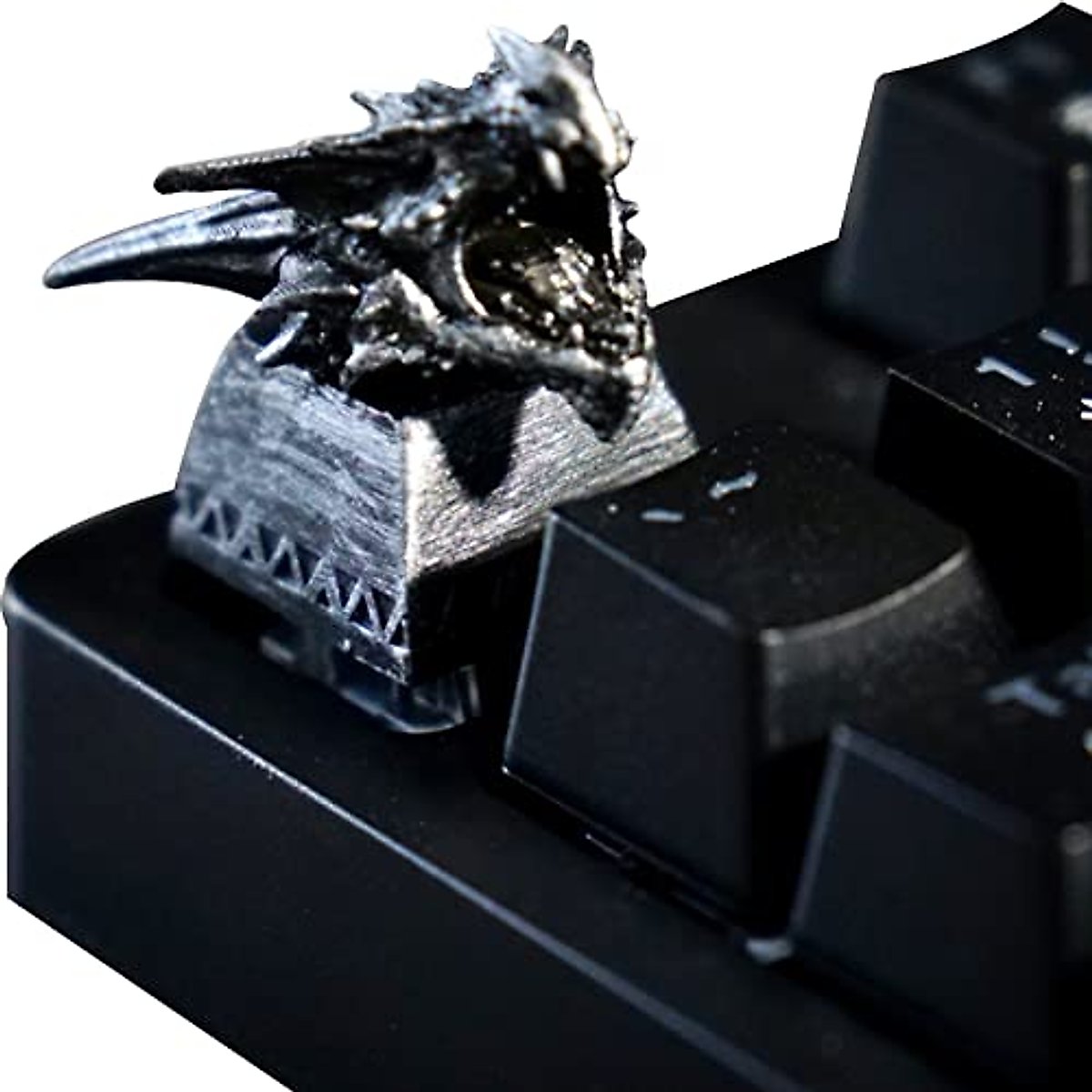 Kelendle Esc Keycap Replacement Resin Handmade - Fire Dragon Keycap OEM Profile Keycap Gaming Keyboard Keycap for Mechanical Keyboard MX Switch DIY Decoration Black