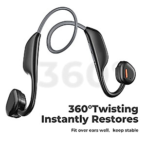 Spobri Open Ear Air Conduction Headphones, Sport Open Ear Conduction Wireless Bluetooth 5.3 Headphones, IPX6 Waterproof for Running Gym Cycling Workout