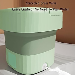 RUVSUN Small Washing Machine, Mini Washer and Dryer, Washer Machine, Fully Automatic Integrated Small Washing Machine, 360 ° Deep Cleaning Clothes Without Dead Ends Design, Suitable for Bathroom