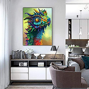 Kimily DIY Paint by Numbers for Adults Kids DIY Painting Acrylic Paint by Numbers Painting Kit Home Wall Living Room Bedroom Decoration Dragon