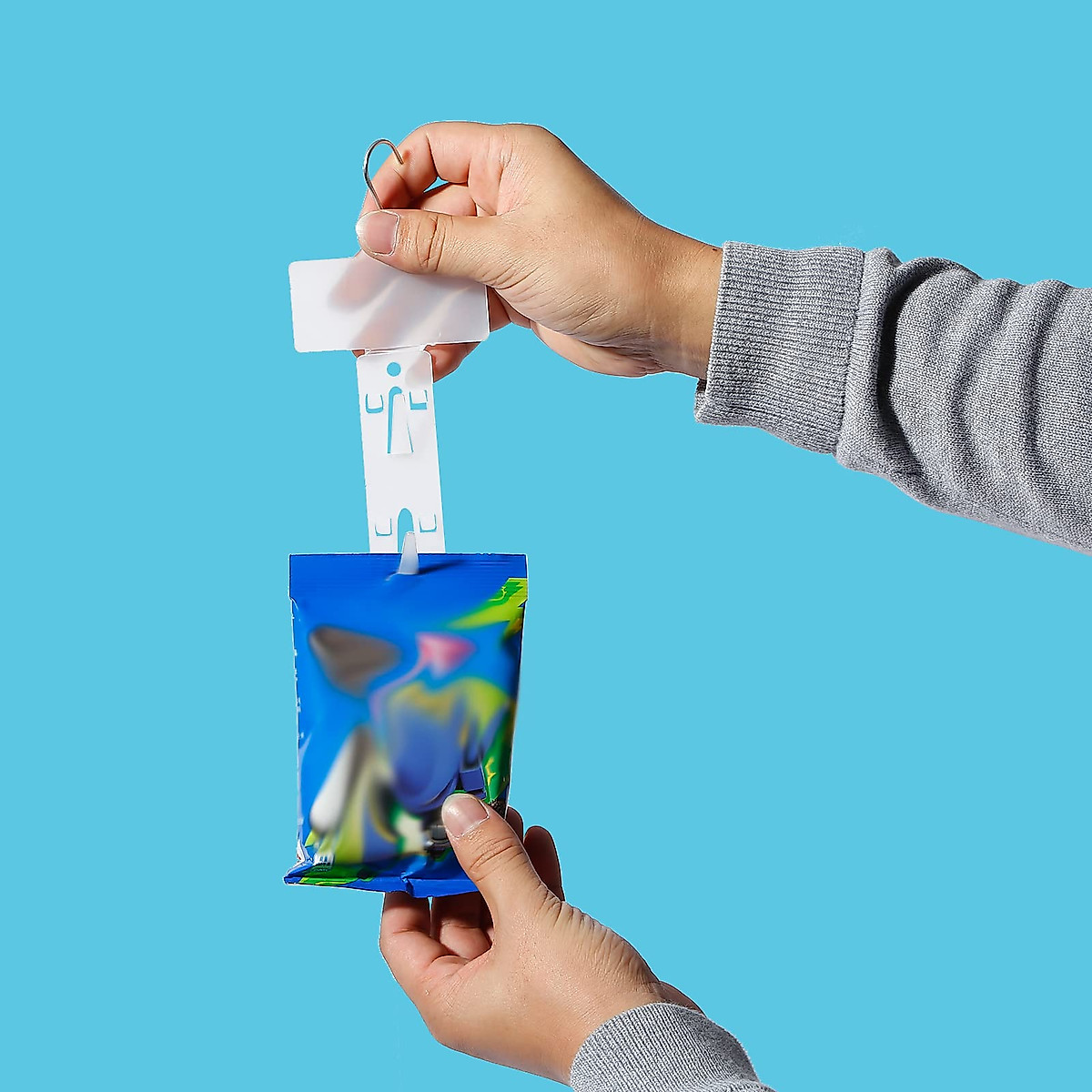 10 Pieces Station Hanging Merchandise Strips with Hooks, Display Merchandise Strips for Retail Display with Label Header