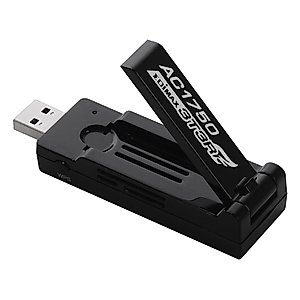 Edimax Wi-Fi 5 802.11ac AC1750, Dual-Band 2.4/5GHz Adapter for PC, Wireless AC USB 3.0 Adapter Dongle w/ Foldaway Antenna, Up to 1750Mbps Transfer, Win11 Plug-n-Play, Mac OS, Linux, EW-7833UAC