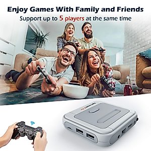 Kinhank Retro Game Console,Super Console X PRO Emulator Console with 95000+ Video Games,Video Game Console with 60+ Emulator,Game Consoles for 4K HD Output,5 Players,LAN/WiFi,Best Gifts for Men