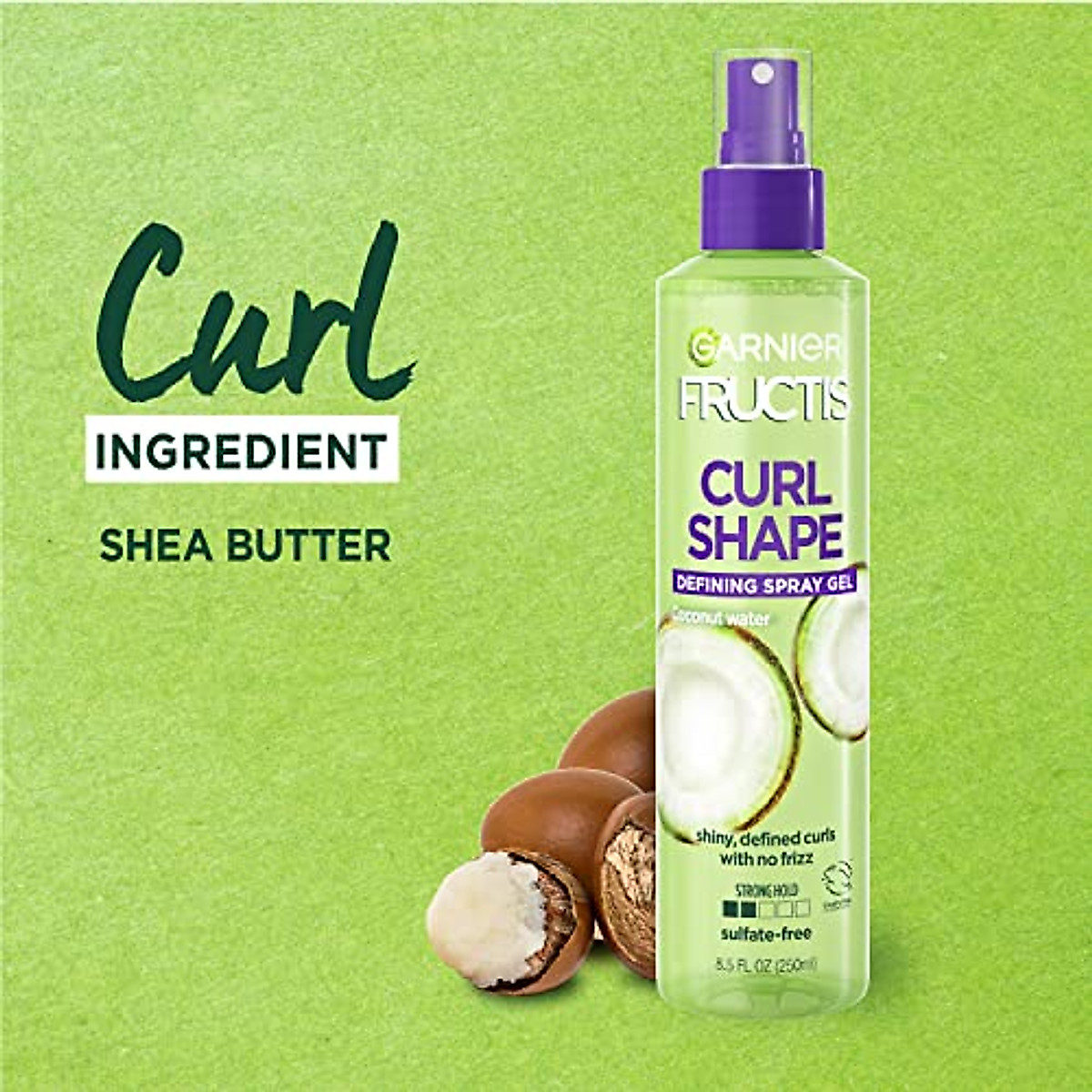Garnier Fructis Style Curl Shape Defining Spray Gel, Curly Hair, 8.5 Fl Oz