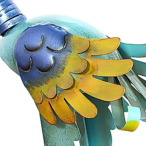 Tooarts Metal Garden Bird Statue Standing Animal Backyard Ornaments Outdoor Sculpture for Lawn Patio Art Decoration