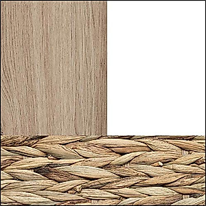 Rosebery Kids 3 Drawers Dresser with Cubic Basket Storage, Small Modern Console Table for Living Room and Entryway, Brown