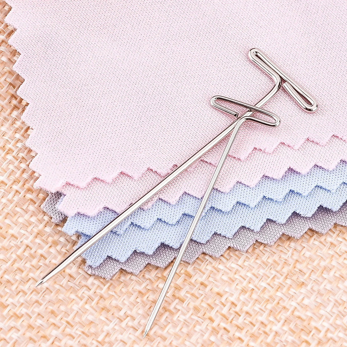 Blulu Steel T-pins for Blocking Knitting, Modelling and Crafts 150 Pieces (2 Inch, 1-1/2 Inch)