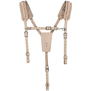 Klein Tools 5413 Soft Leather Work Belt Suspenders