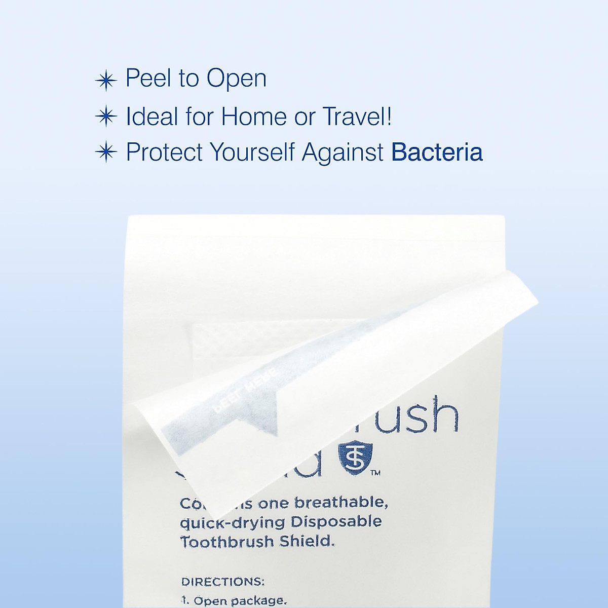 Intellident Toothbrush Shields - Pack of 3 Toothbrush Head Cover Caps - Breathable, Quick-Drying & Disposable - Perfect for Travel, Home & Office Use