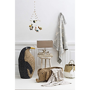 Creative Co-Op Grey Cotton Knit Sheep Blanket