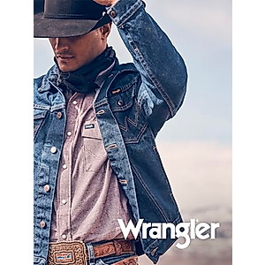 Wrangler Men’s Leather Country Casual Every Day Dress Belt for Jeans, Khakis Brown 36