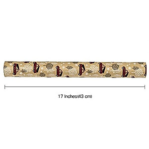 RUSPEPA Kraft Christmas Wrapping Paper Roll - Red Car Design for Holiday Gift Wrap - 17 Inches X 32.8 Feet
