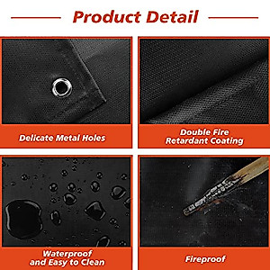 NEZUIBAN Fire Pit Mats - 39 x 47in Under Grill Mats for Outdoor Grill, Square Fireproof Mat for Under Fire Pit Protect for Deck, Grass and Lawn