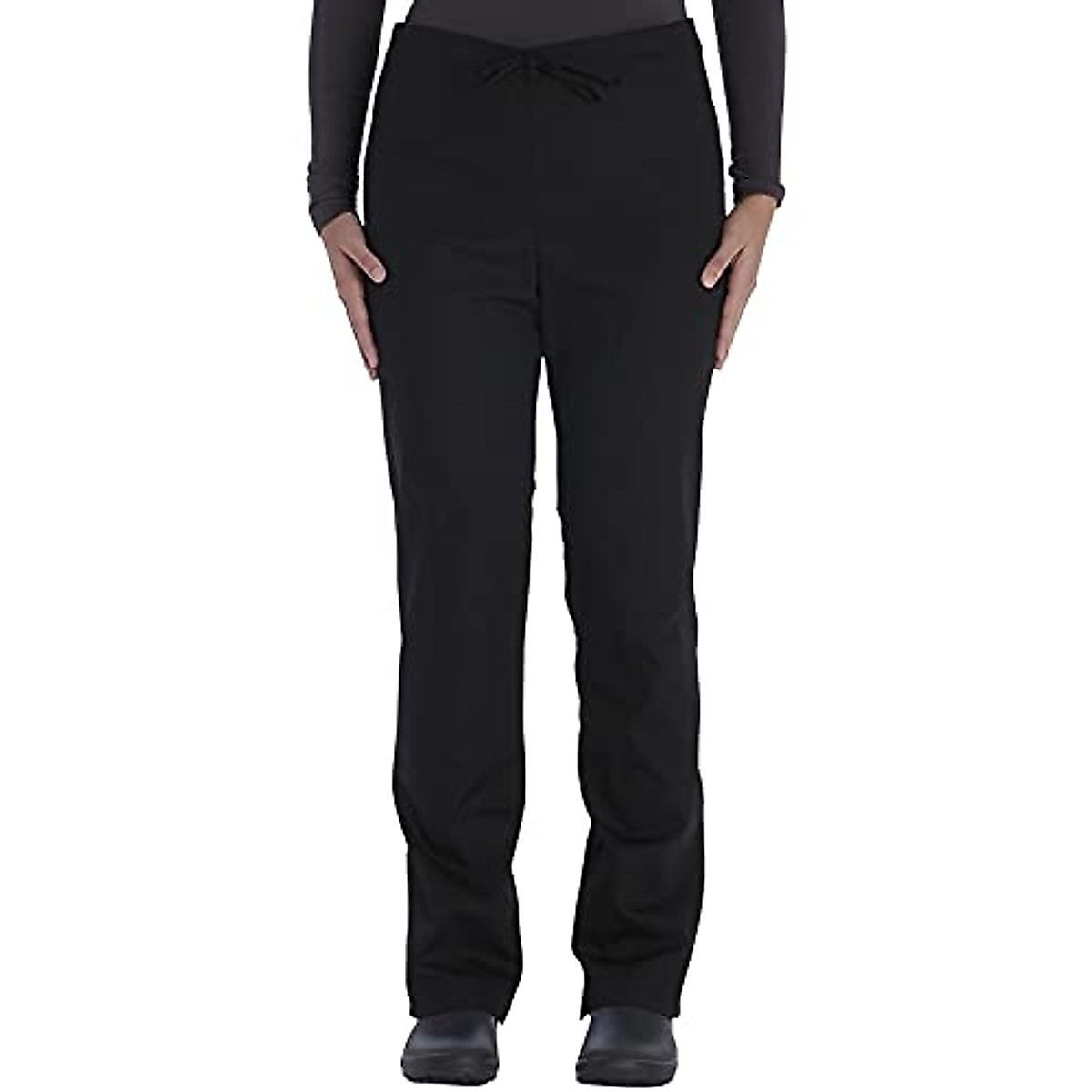 Vital Threads Men and Women Scrubs Set V-Neck Top & Drawstring Pant, VT509C, M, Black