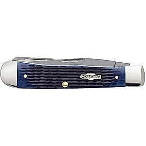 Case WR XX Pocket Knife Navy Blue Bone Trapper Item #2800 - (6254 SS) - Length Closed: 4 1/8 Inches