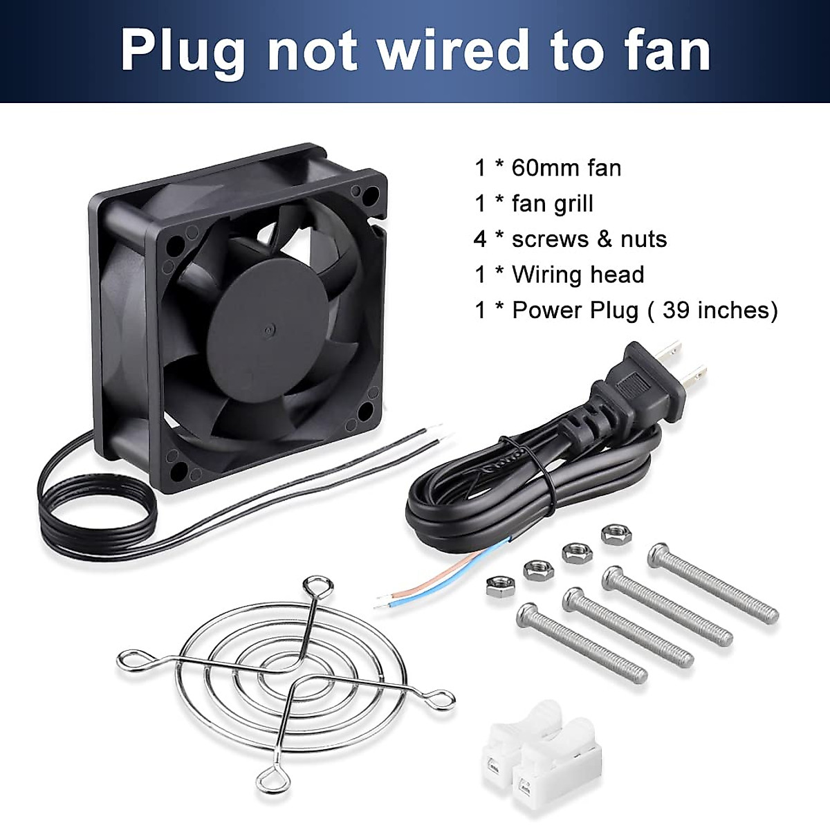 Wathai EC Brushless Cooling Fan AC 110V 115V 120V 220V 240V Axial Fan Ball Bearing 60mm x 25mm