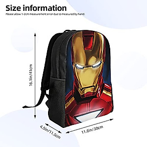 Laptop Backpack Black Red Bookbag Cartoon Casual Backpacks for Men Outdoor Hiking Camping