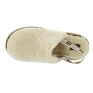 UGG Girls K Fluff Yeah Clog Slipper, Natural, 2 Little Kid