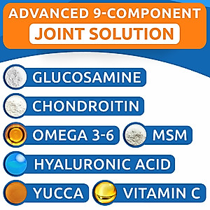 BARK&SPARK Senior Advanced Glucosamine Chondroitin for Dogs - Hip Joint Pain Relief Pills - Old Dog Joint Supplement Large & Small Breed - Hip Joint Chews Joint Health Care Vitamin Treats - 120Ct