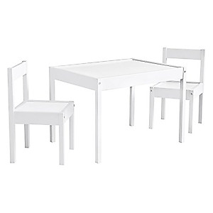 Baby Relax Hunter 3 Piece Kiddy Table and Chair Set, White