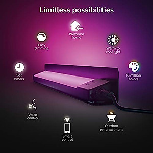 Philips Hue Amarant Outdoor Light Bar, Extension, Black