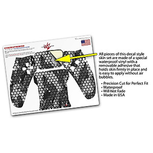 WraptorSkinz Skin Wrap compatible with Sony PS5 DualSense Controller HEX Mesh Camo 01 Gray (CONTROLLER NOT INCLUDED)