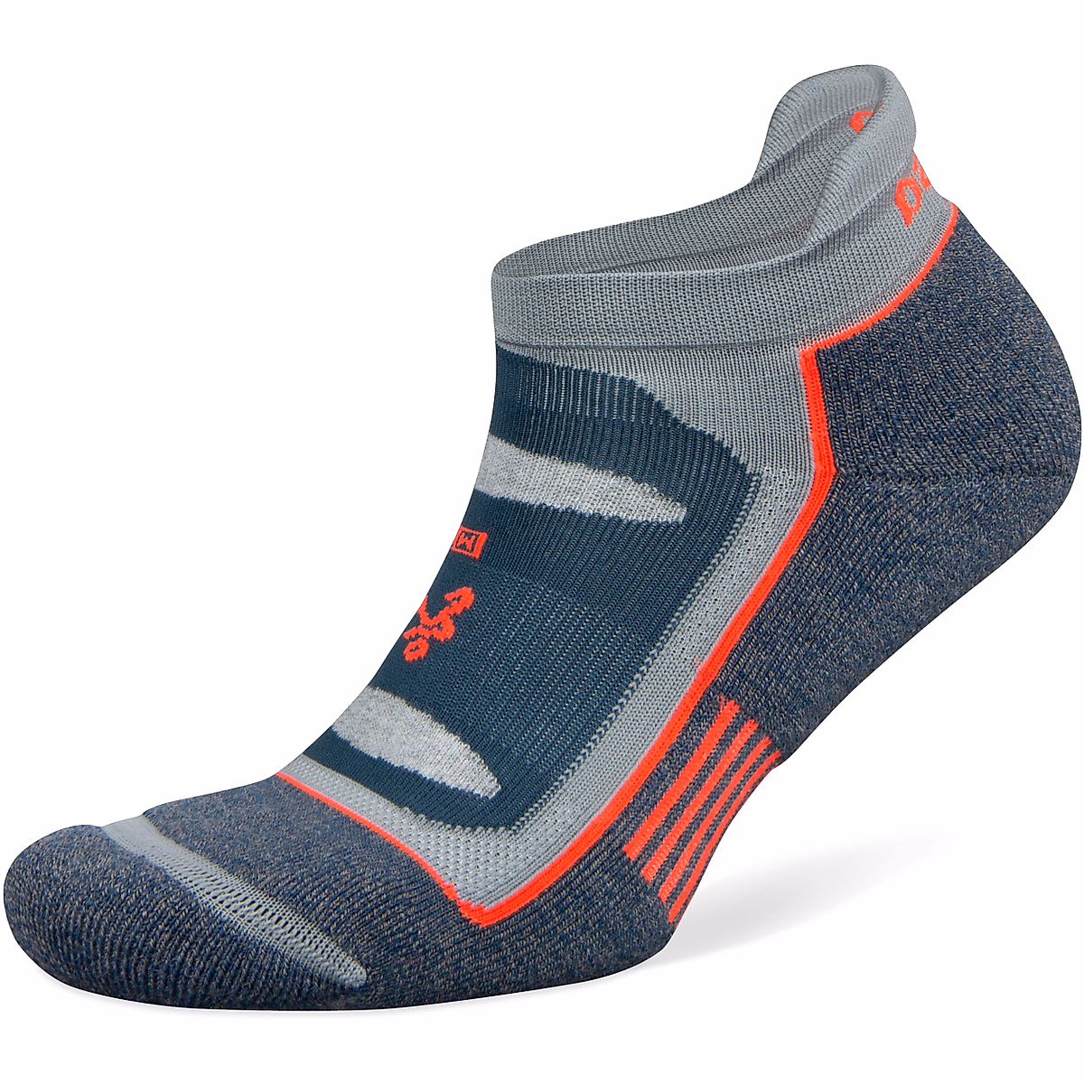 Balega Blister Resist Performance No Show Athletic Running Socks for Men and Women (1 Pair), Legion Blue/Grey, Small