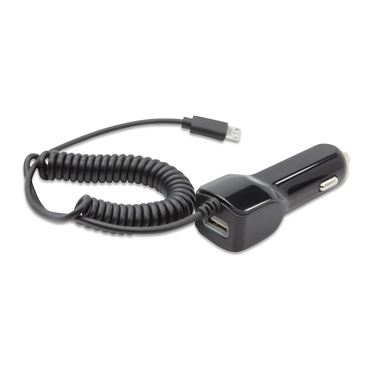 BoxWave Car Charger Compatible with Plum Ram 8-3G - Car Charger Plus, Car Charger Extra USB Port with Integrated Cable for Plum Ram 8-3G - Black