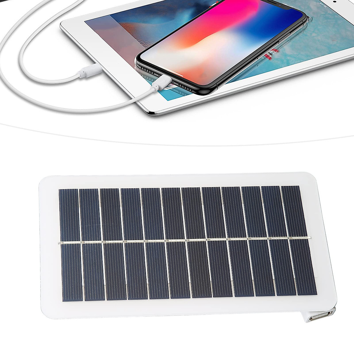 5V 2W 400mA Mini Solar Panel, USB Waterproof Solar Charger Heat Resistant Micro Solar Panels, Protable Solar Panel Kit Mini Solar Cell for Phone Appliance Household Lighting