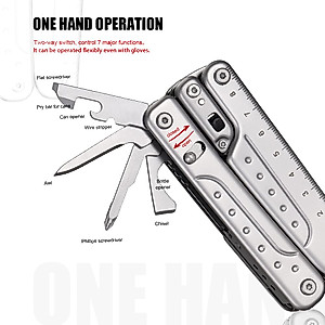 ROXON S802 Phantom Updated Version Multi Tool Pliers and scissors with Replaceable Knife and Wire Cutters… (S802S)