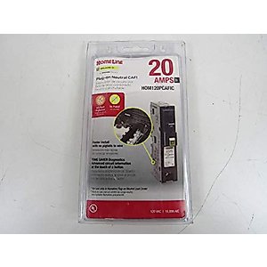 Square D by Schneider Electric HOM120PCAFIC Homeline Plug-On Neutral 20 Amp Single-Pole CAFCI Circuit Breaker, (N/A, 20, 4-Pack)