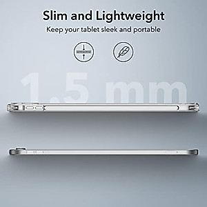 ESR for iPad 10th Generation Case (2022, 10.9 Inch), Thin and Lightweight, Yellowing Resistant, Hard Acrylic Back, Air-Guard Corners, Flexible Frame, Classic Hybrid Back Cover, Clear