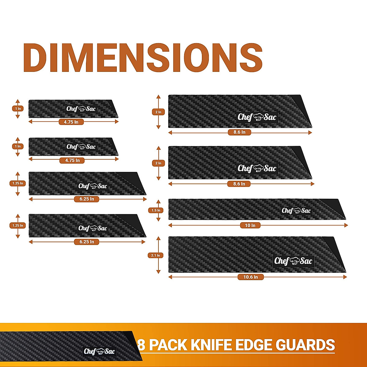 Chef Sac Chef Knife Roll Bag Case with 8-Pack Knife Guards Included