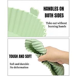 Air Fryer Silicone Liners - 2 Pcs Non-stick Non-burnt, Easy to Demold Reusable Air Fryer Silicone Liners Basket for 4-8 Quart Air Fryer Oven.