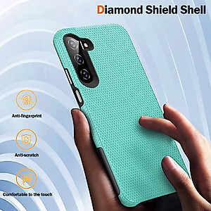 for Samsung Galaxy S23 Case with Screen Protector, Military Grade Drop Proof Protection Galaxy S23 Protective Case Rugged PC Hard & Silcone Shockproof Cover for Samsung S23 5G Phone Case Shell (Green)