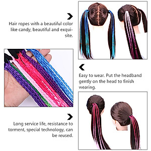 PRETYZOOM 1 Set 6pcs Wig Kids Hair Accessories Hair Accessories for Women Hair Rope Girls Headbands Mermaid Headband Hair Braid Extension Scrunchies Hair Ring Fabric Colorful Child