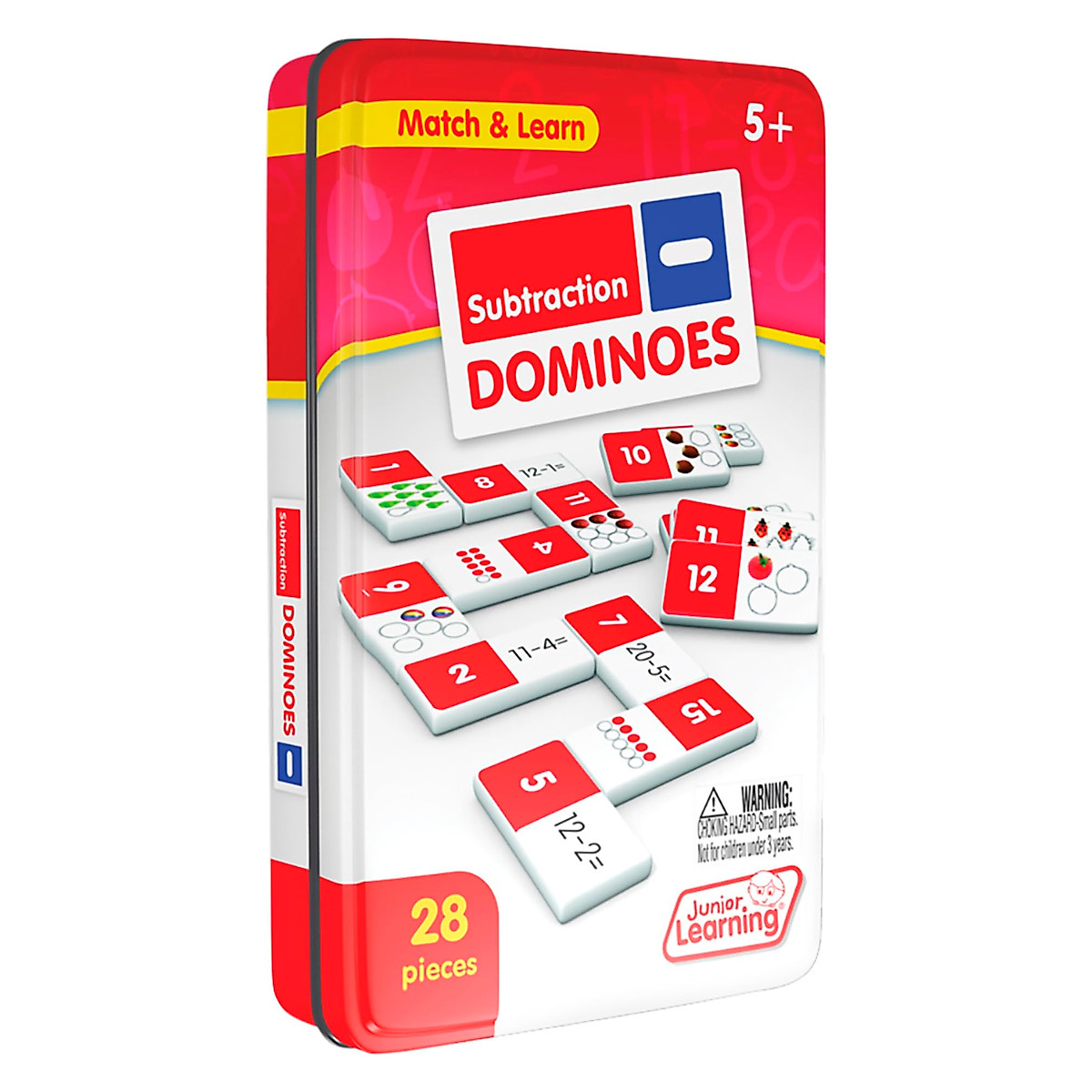 Junior Learning Dominoes Subtraction White 7.8 H x 4.7 L x 1.5 W