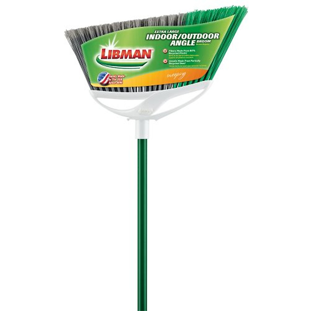 Libman 211 Extra Large Precision Angle Broom with Recycled Broom Fibers