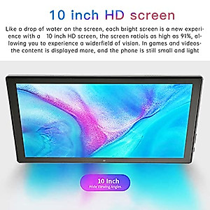 Qinlorgo 10 Inch Tablet, 4G Tablet 6GB 256GB Dual SIM Dual Speaker for 11 for Office (US Plug)